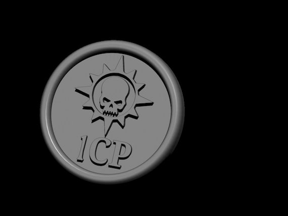 Skull Command Point tokens | Etsy