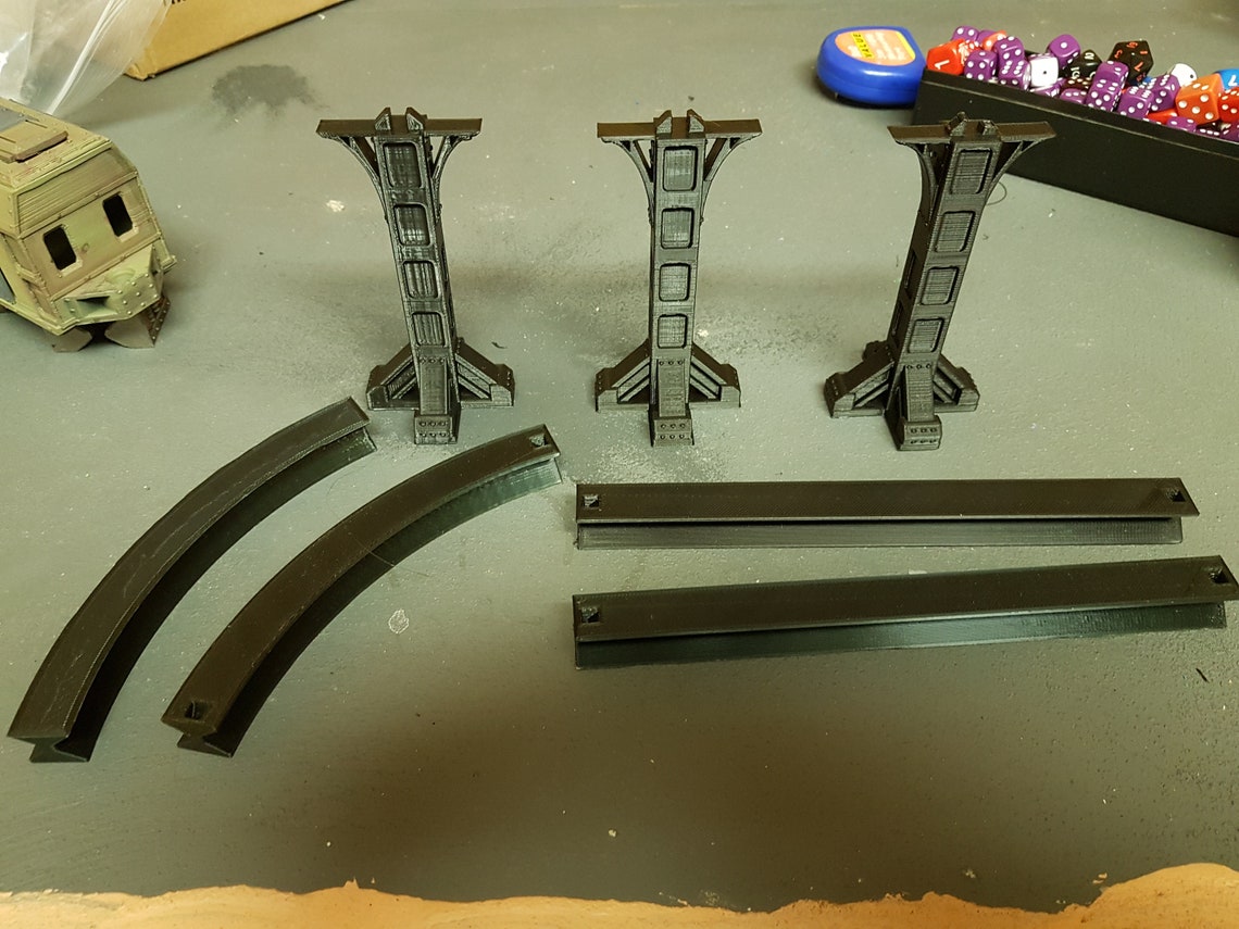 STL Modurail Elevated Rail Track | Etsy