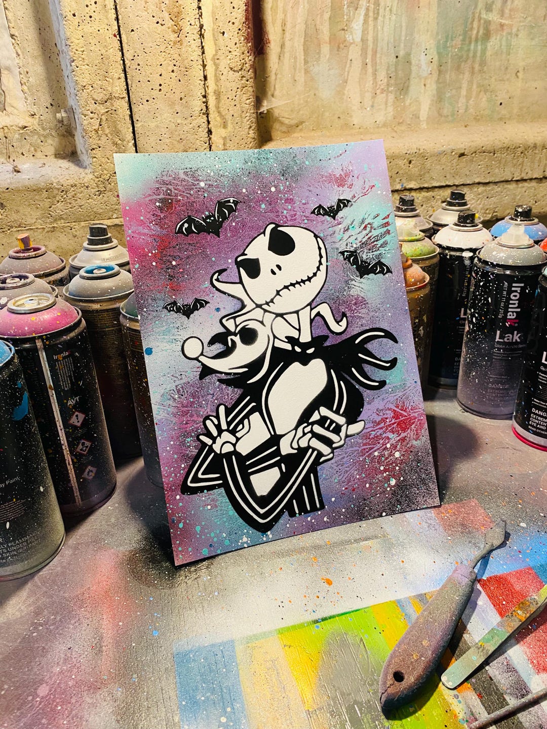 Jack Skellington Spray Paint Art - Etsy