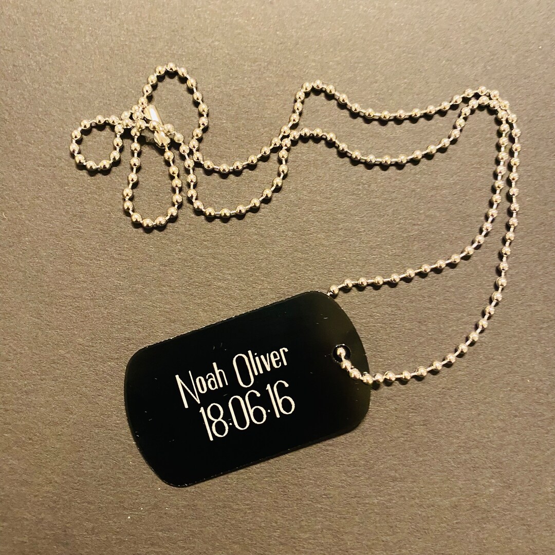 Personalised Aluminium Military Army Dog Tags Personalised ID Tag ...