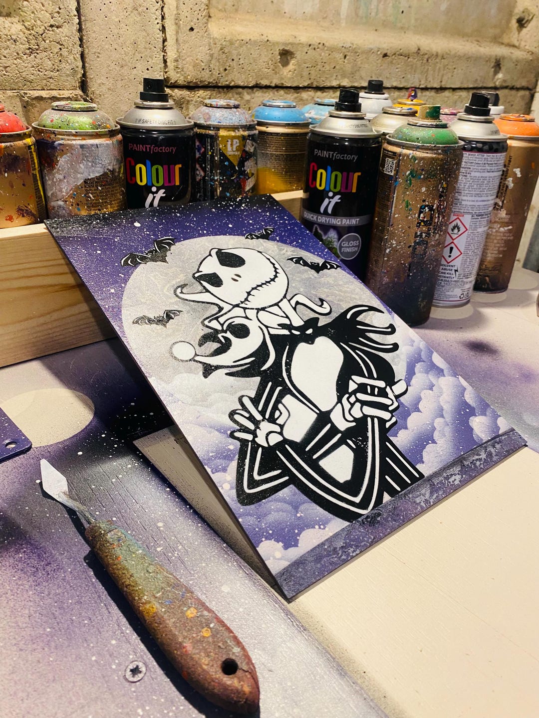 Jack Skeleton Spray Paint Art - Etsy