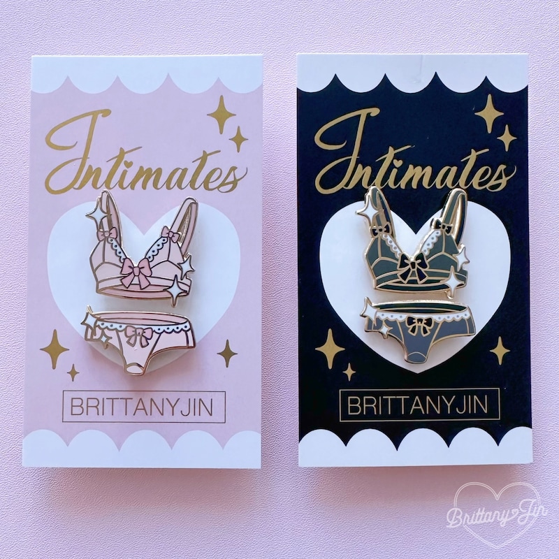 Enameled Lingerie Pins - Etsy