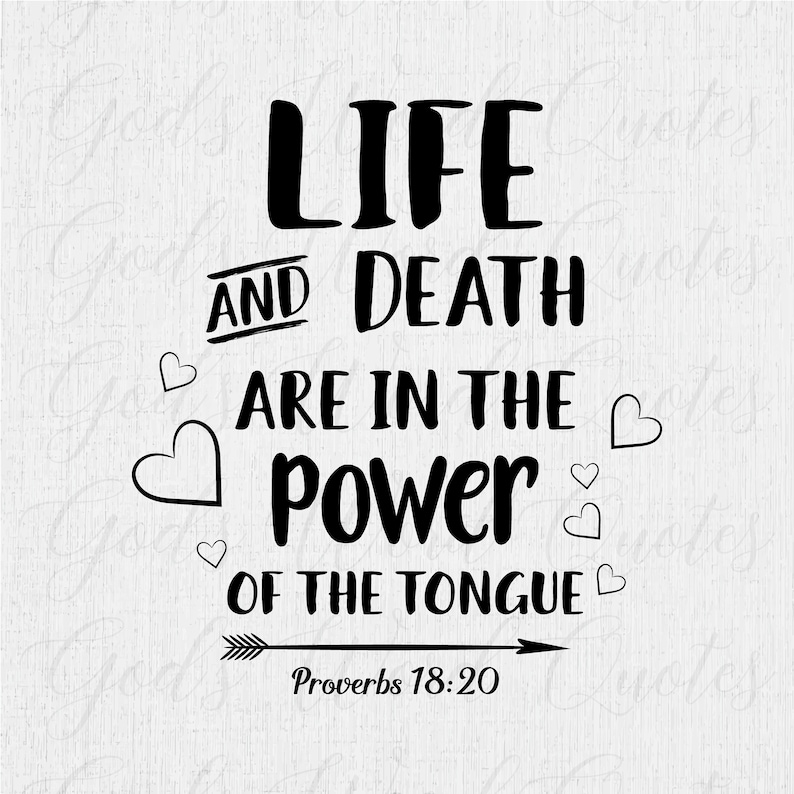 Bible verse Life and death are in the power of the | Etsy