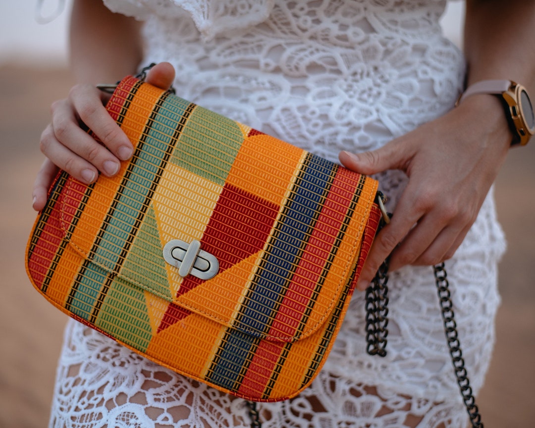 ORANGE KENTE PRINT Handbag Bohemian Chic Clutch Bag - Etsy