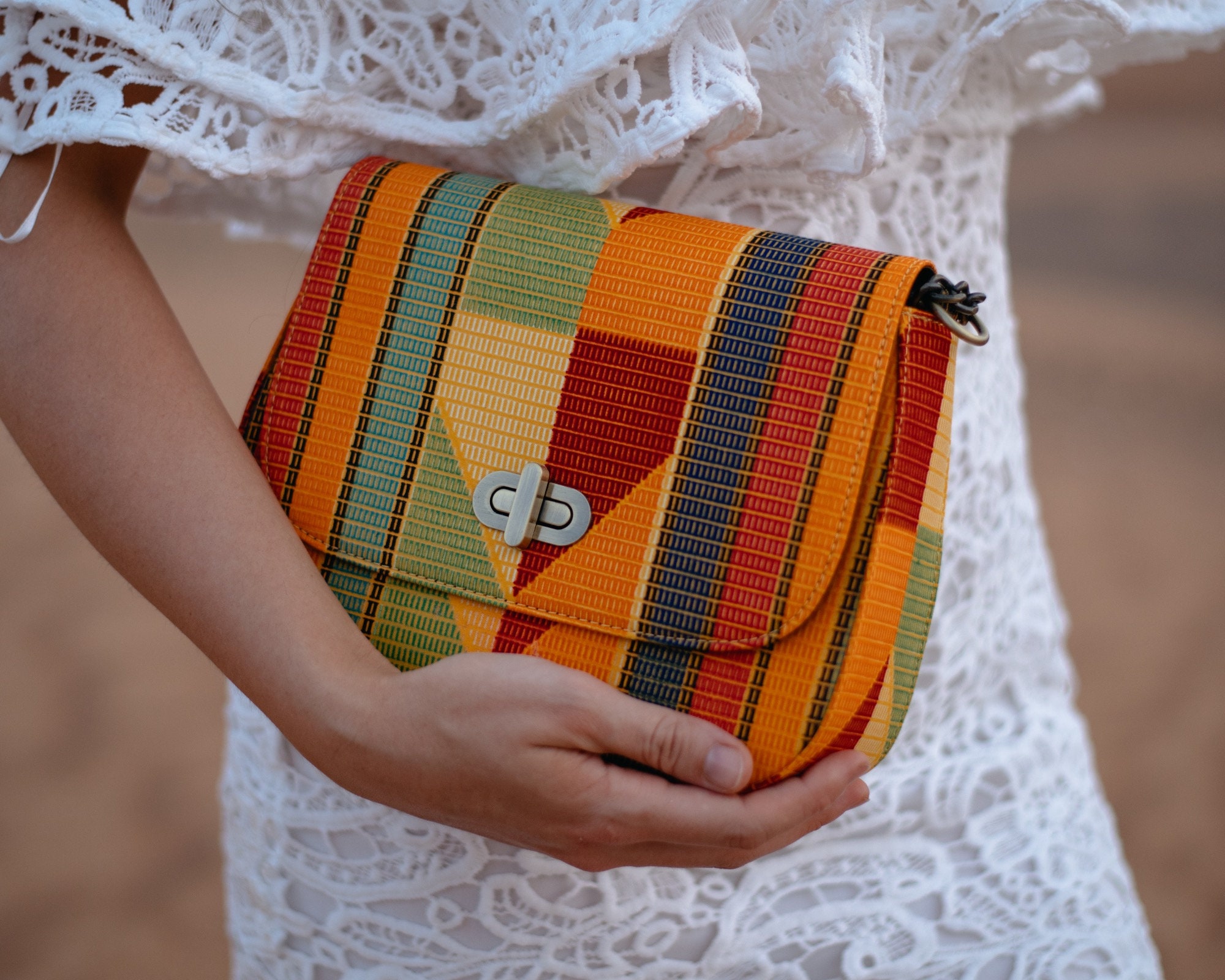 ORANGE KENTE PRINT Handbag Bohemian Chic Clutch Bag - Etsy