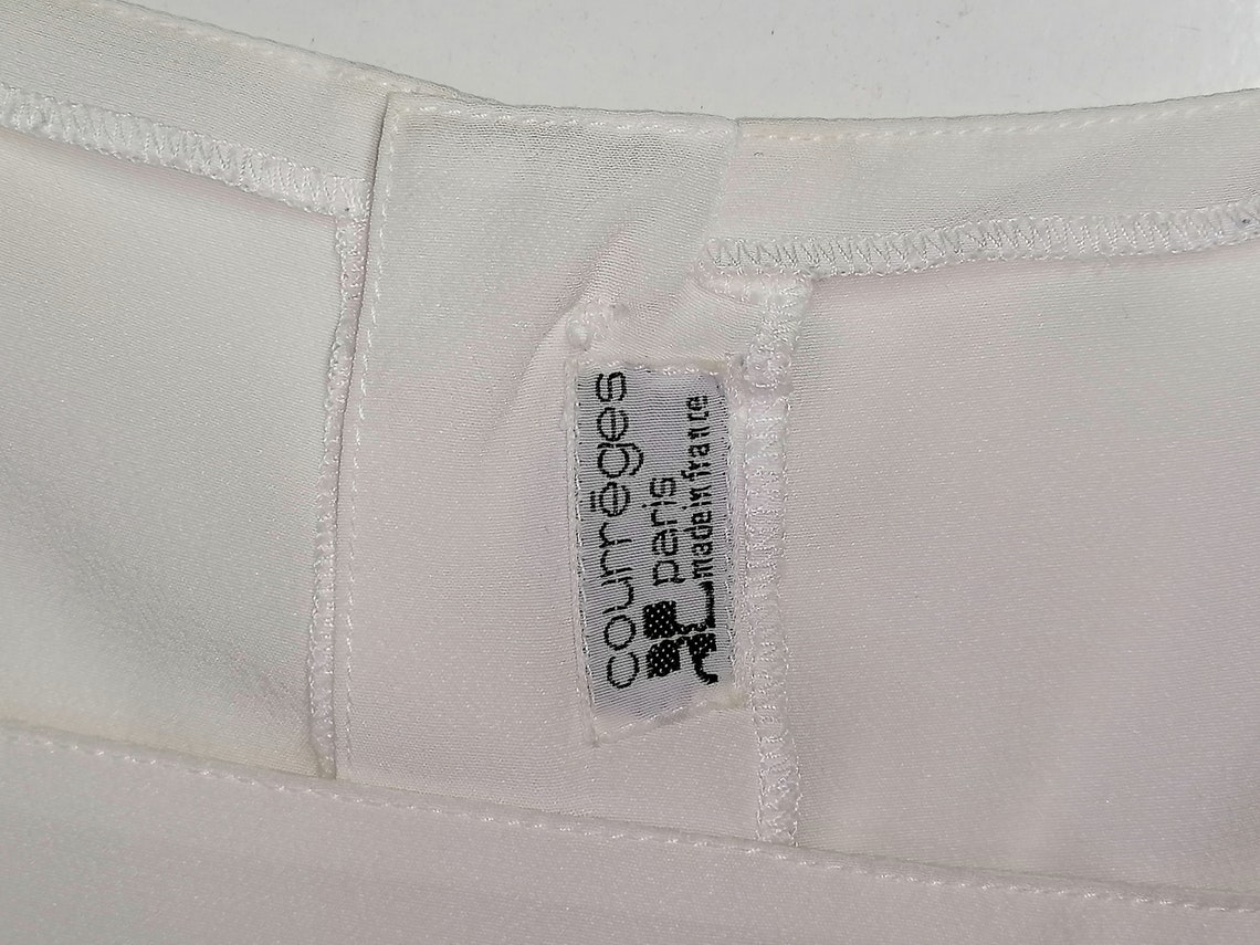 André Courrèges Vintage White Shirt Size S and M to L 70s - Etsy
