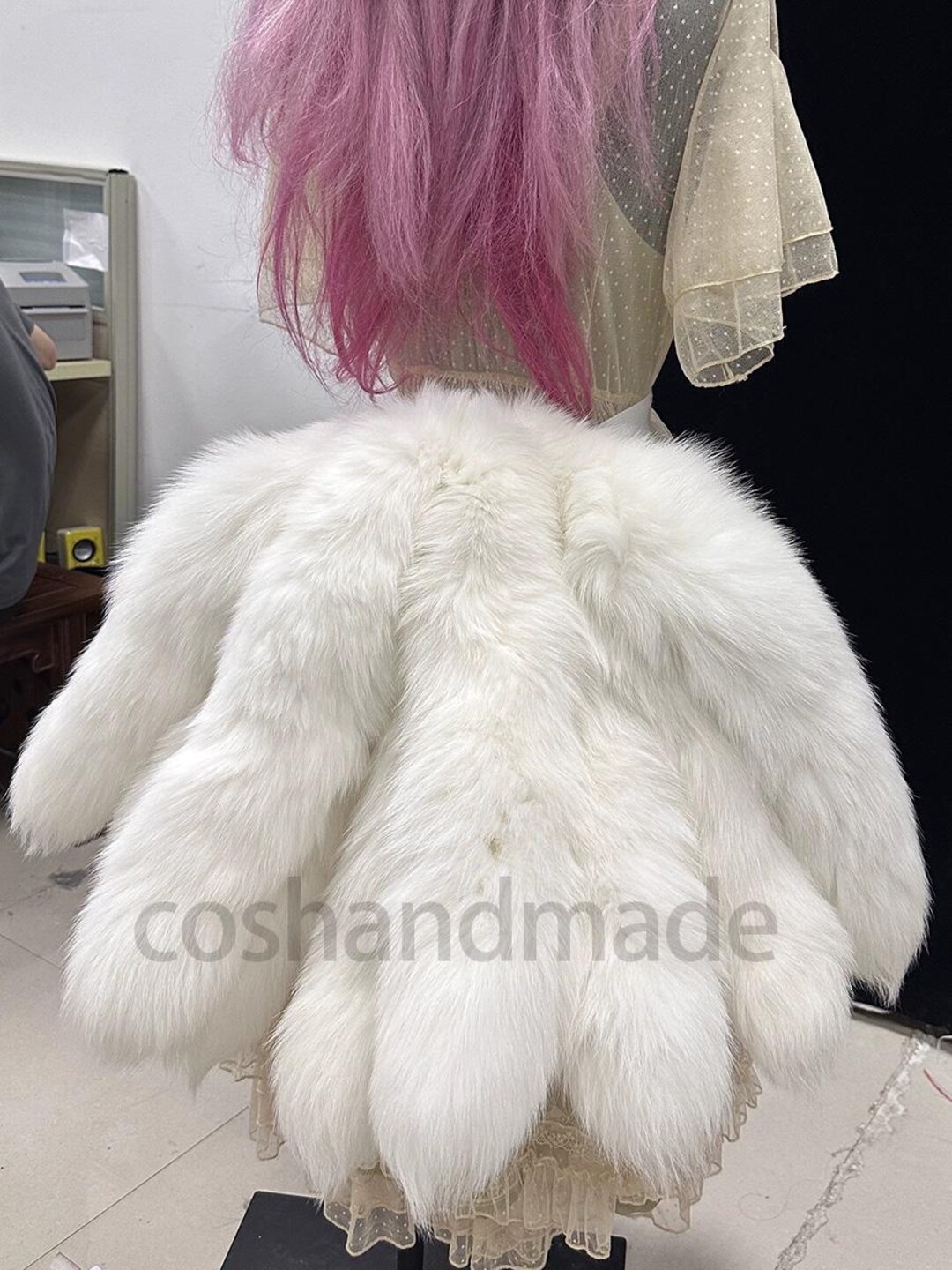 Nine-tailed White Fox Cosplay Lol Costume Prop White Color Fox Nine ...