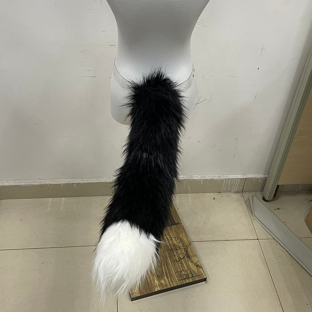 Movable Fursuit Tail Waggle Tail Swing Tail Fox Tail Black Tail White ...