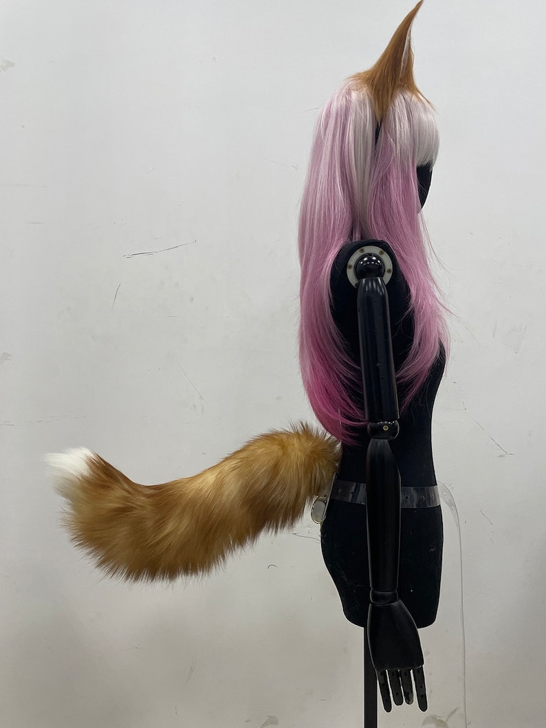 Movable Tail Waggle Fox Tail Lifelike Fox Cosplay Furry Partial Fursuit ...