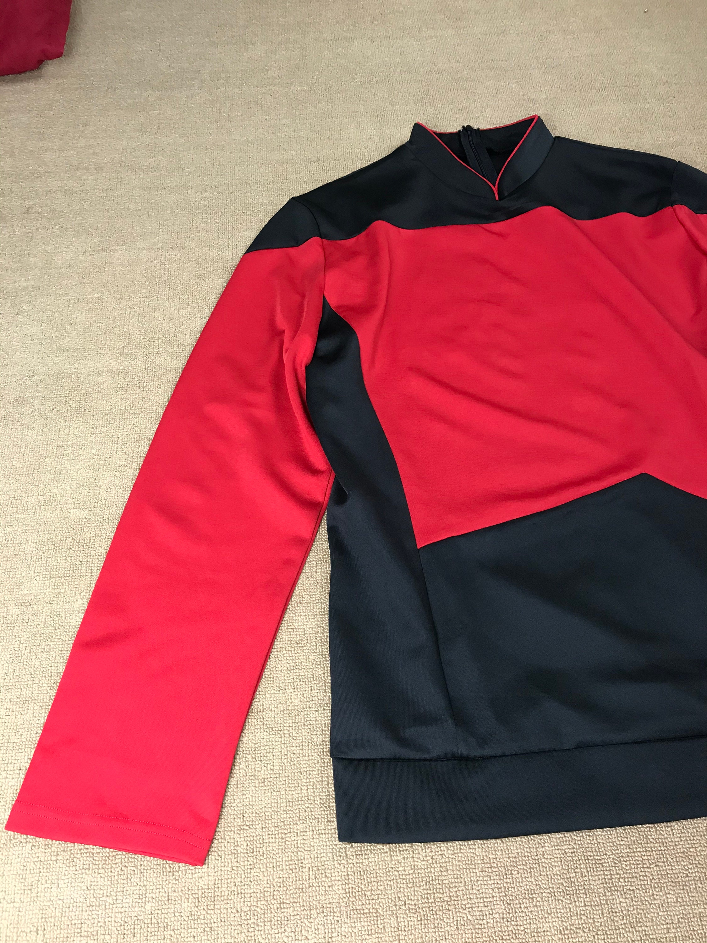 TNG Uniform Red Shirt Starfleet Cosplay Uniforms Cosplay Shirt - Etsy UK