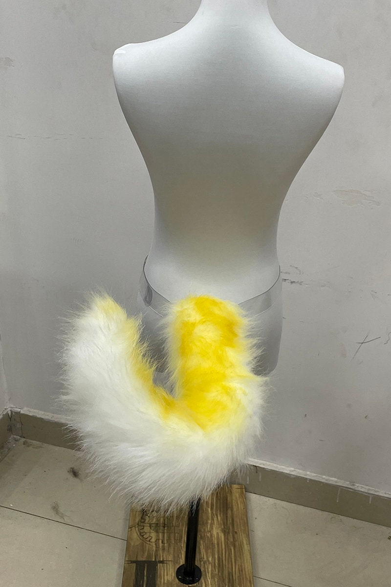Auto Moving Tail Waggle Tail Swing Tail Dog Tail Yellow White - Etsy