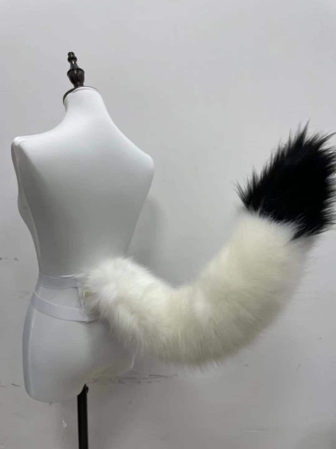Movable Fursuit Tail Waggle Tail Swing Tail Fox Tail Black | Etsy