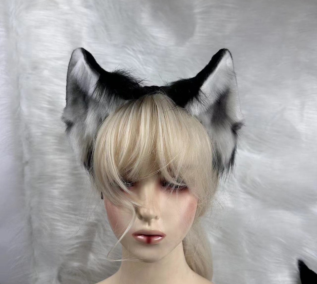 Movable Animal Ears Anime Cosplay, Lynx Costume, Wolf Headwear ...