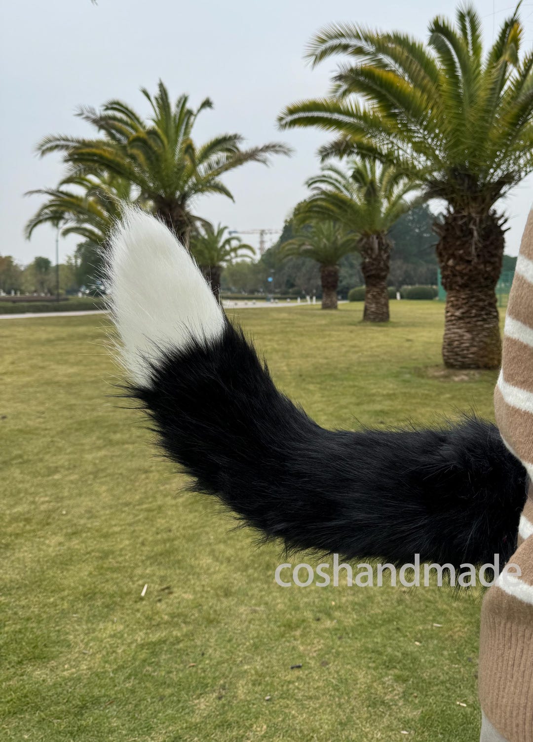 Movable Fursuit Tail Waggle Tail Swing Tail Fox Tail Black Tail White ...