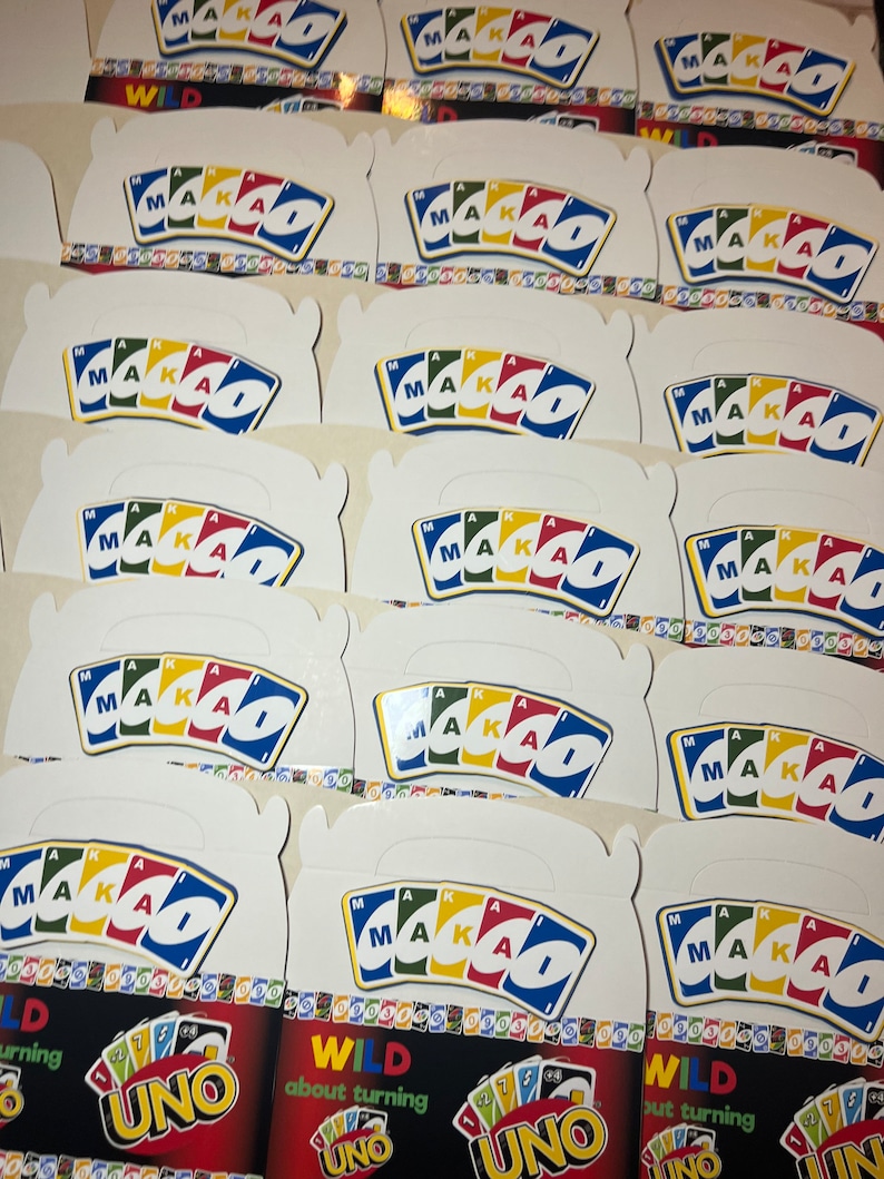 Uno Name Tags Uno Name Centerpieces Party Favor Boxes Favor - Etsy
