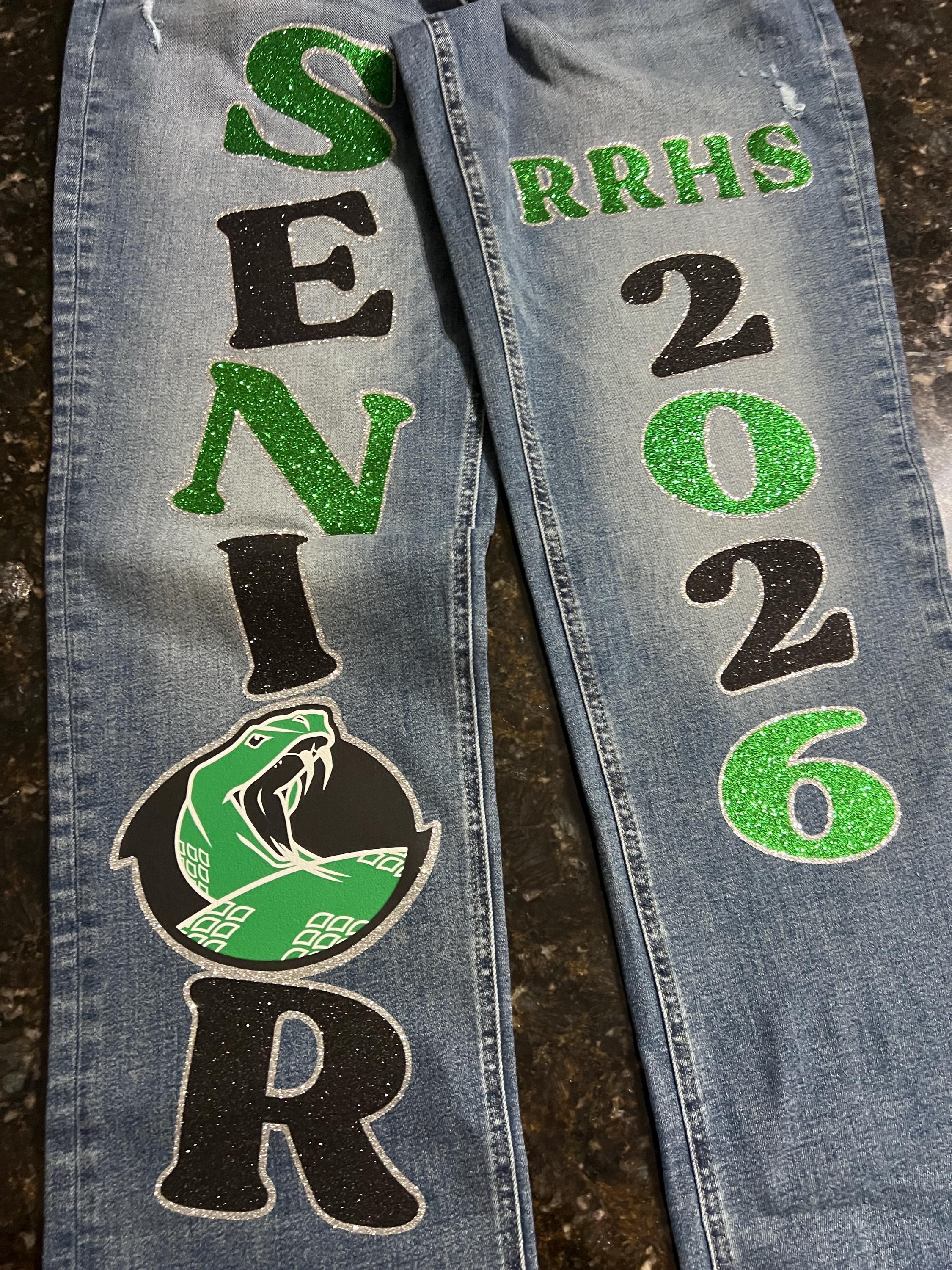 Custom Senior Jeans, Class of 2026, Senior Outfit, Senior - Etsy
