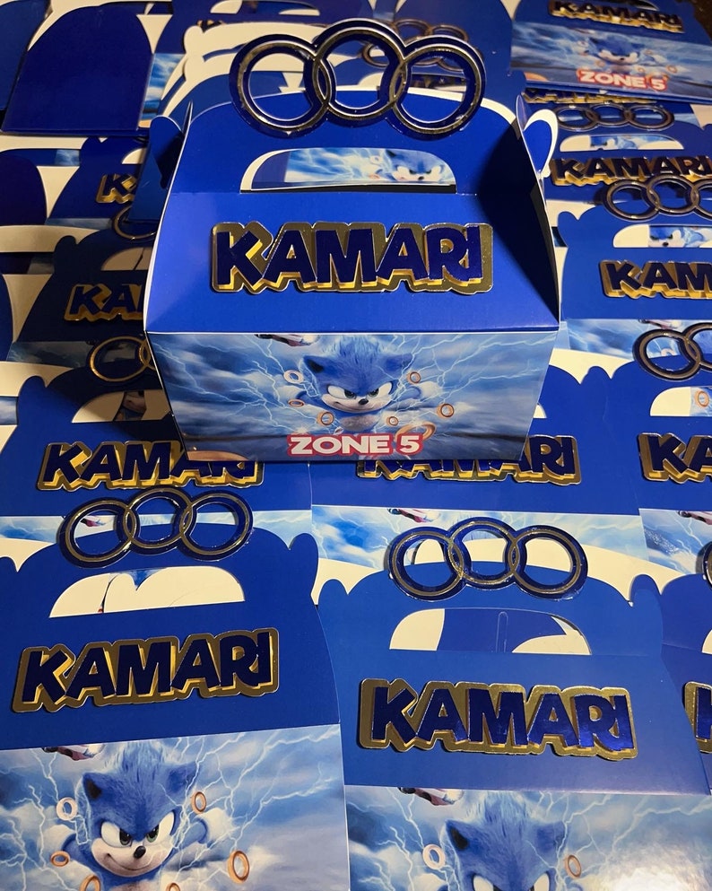 Sonic Gable Boxes Party Favor Boxes Favor Boxes Sonic the - Etsy