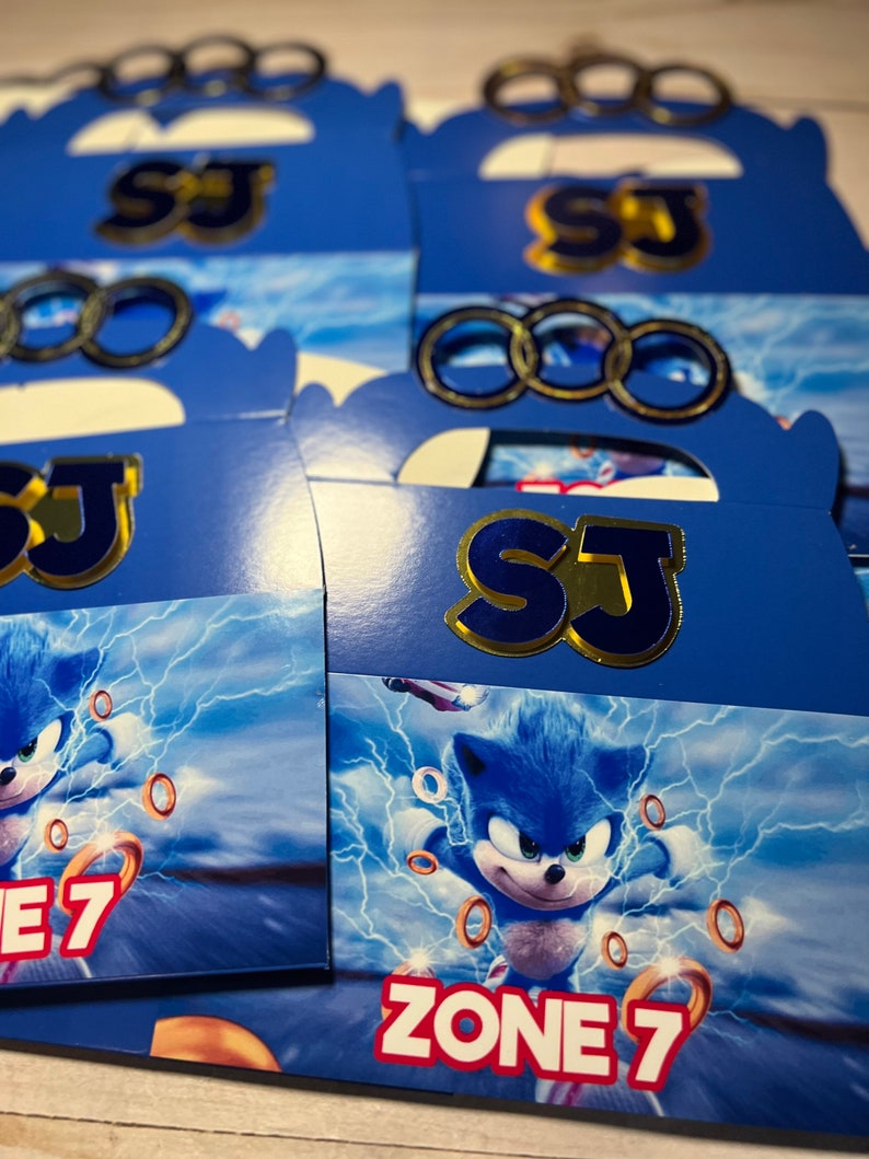 Sonic Gable Boxes Party Favor Boxes Favor Boxes Sonic the - Etsy