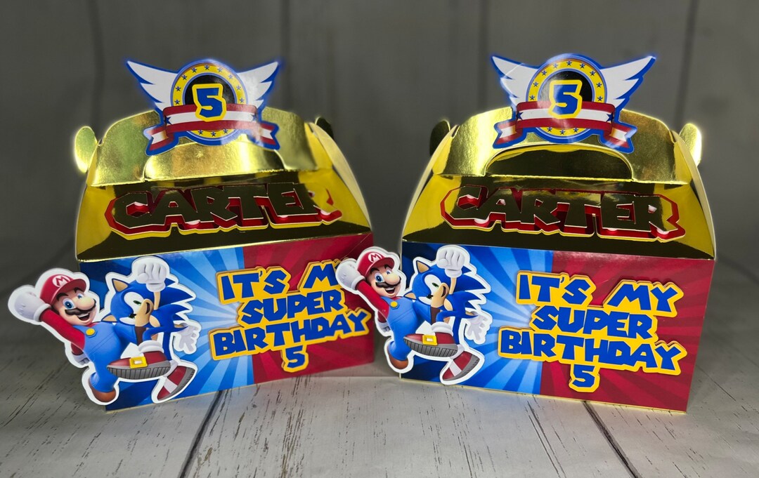 Sonic Gable Boxes, Mario Gable Boxes, Party Favor Boxes, Favor Boxes ...