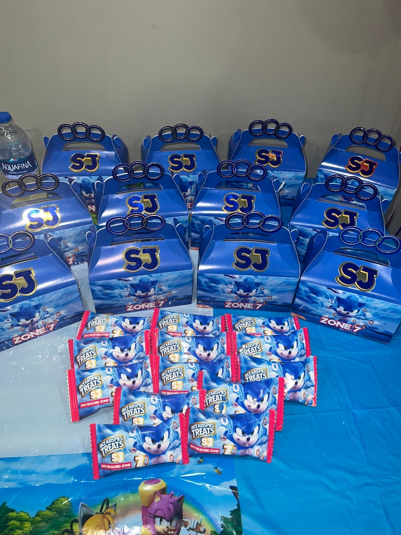 Sonic Gable Boxes Party Favor Boxes Favor Boxes Sonic the - Etsy