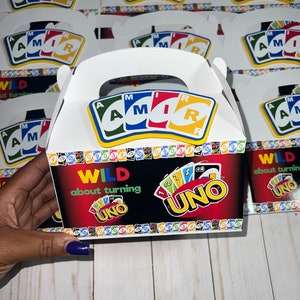 Uno Gable Boxes, Party Favor Boxes, Favor Boxes, Treat Boxes, Uno ...