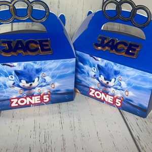 Sonic Gable Boxes, Party Favor Boxes, Favor Boxes, Sonic the Hedgehog ...