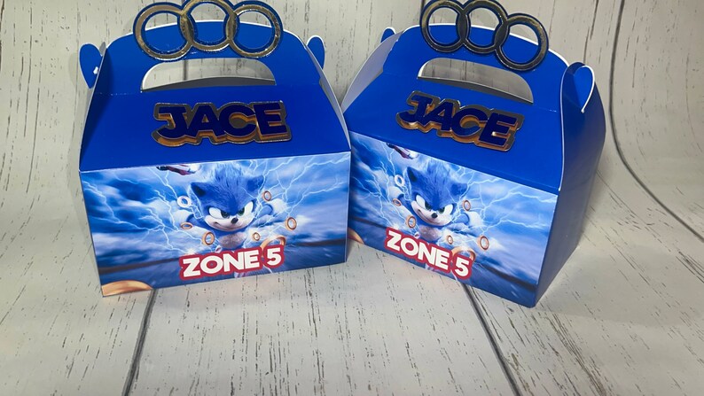 Sonic Gable Boxes Party Favor Boxes Favor Boxes Sonic the - Etsy