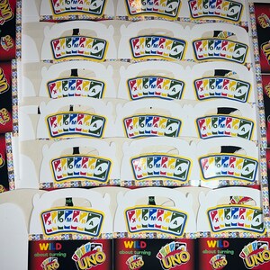 Uno Name Tags, Uno Name Centerpieces, Party Favor Boxes, Favor Boxes ...