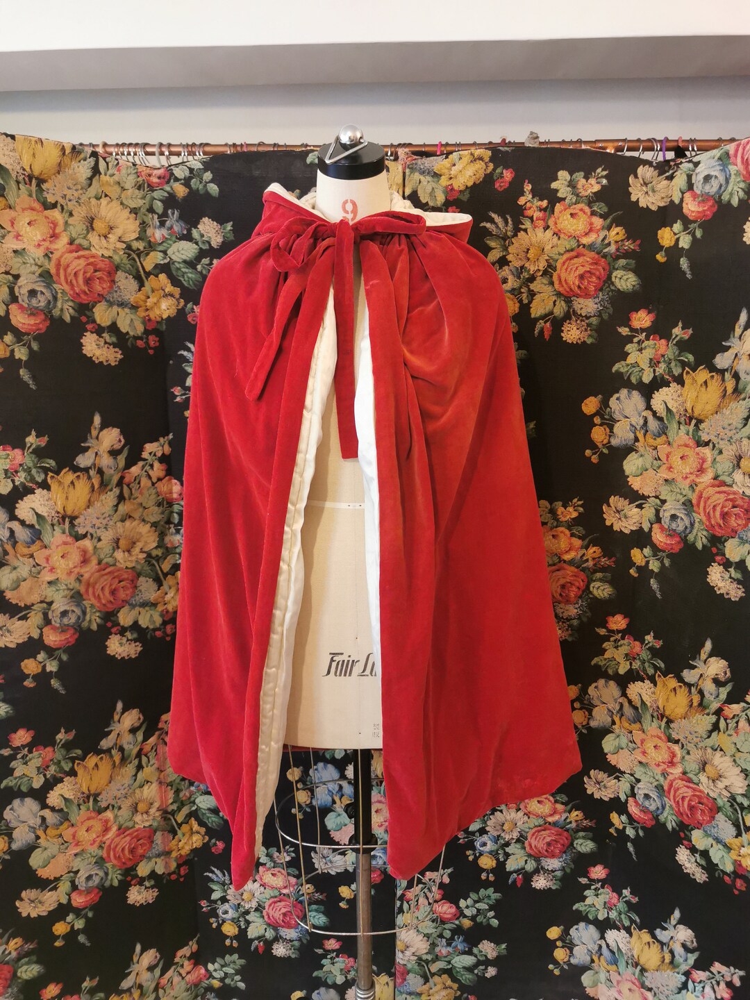 Silk Lined Red Velvet Hooded Robe Cape True Vintage Circa 1930s/40s ...