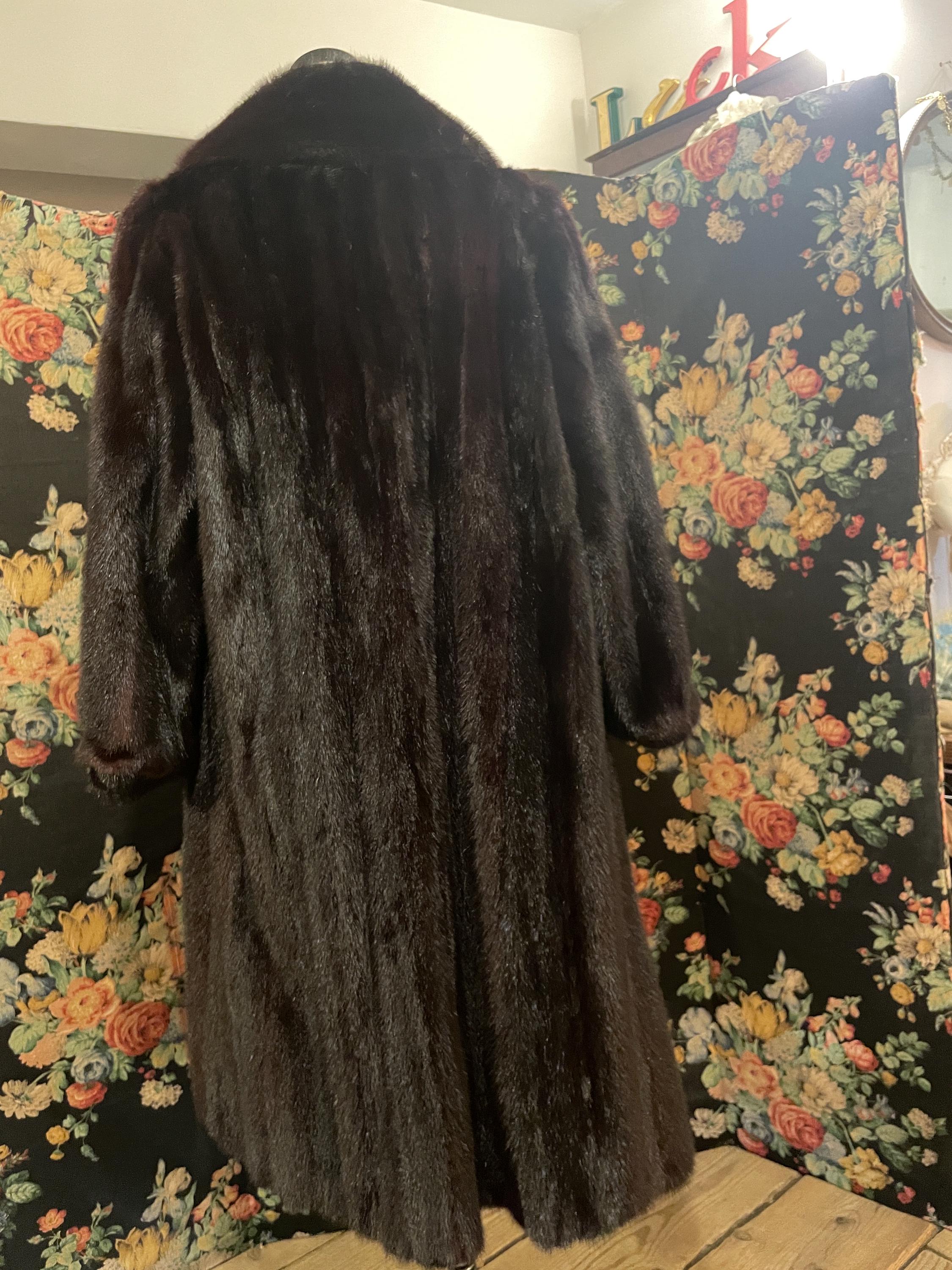 Vintage Mink Fur Coat in Conker Brown by Louis Fine Furs - Etsy