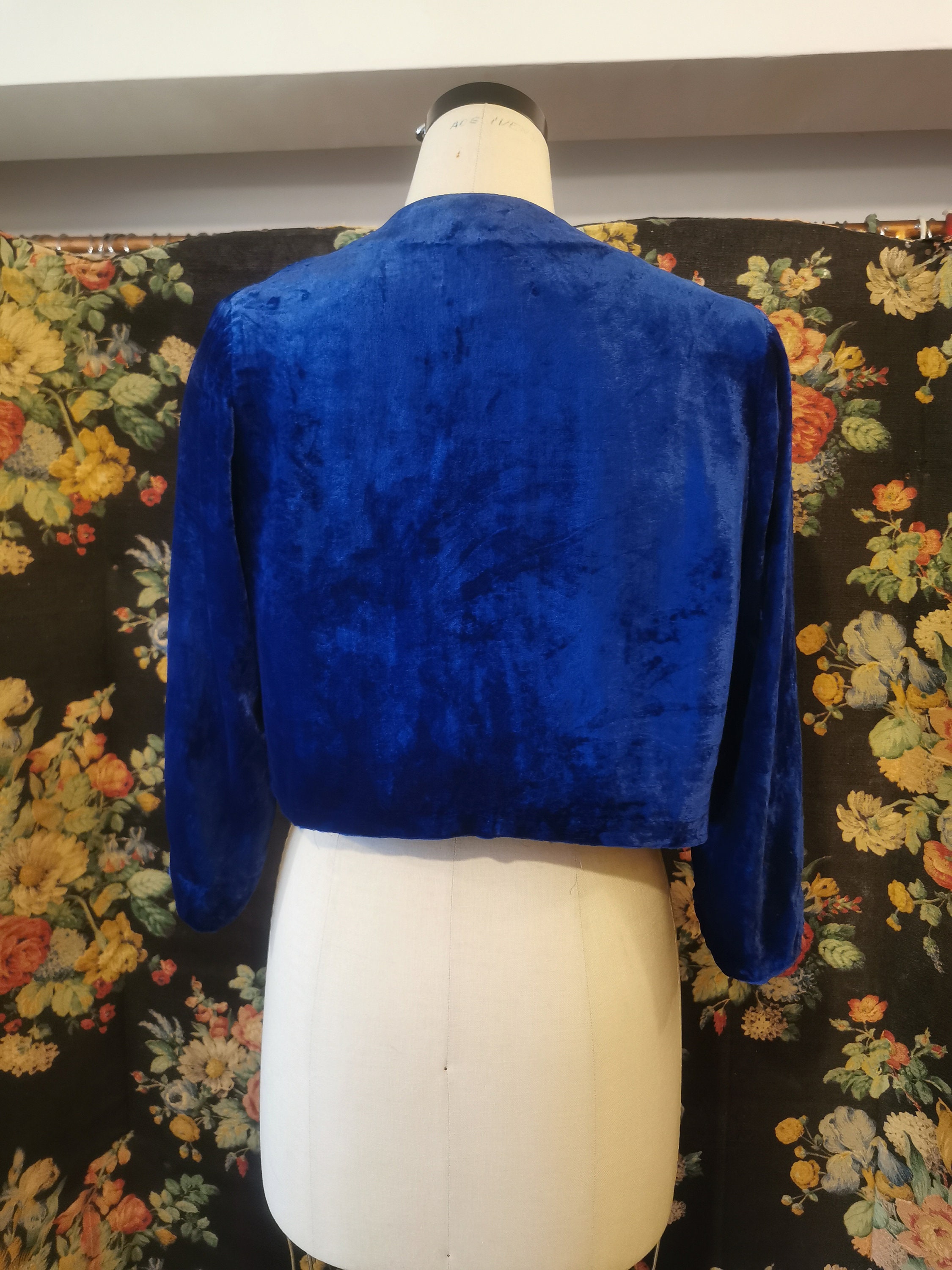 1930's Blue Velvet Bolero - Etsy