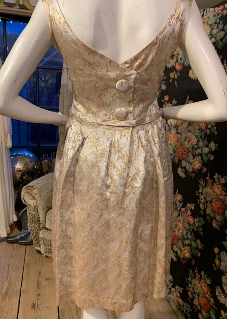 1960s Gold Brocade Cocktail Dress by Robert Dorland - Etsy