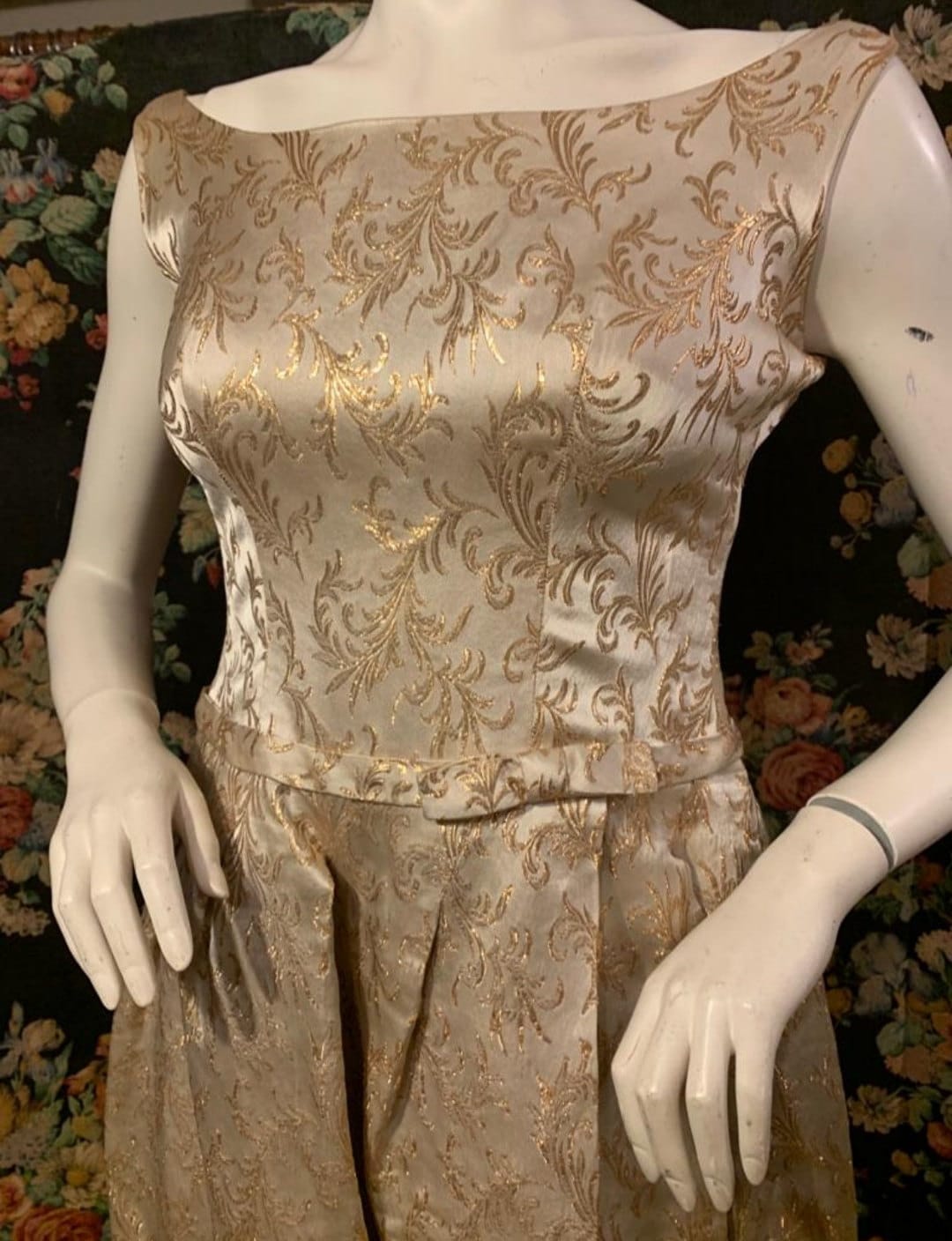 1960s Gold Brocade Cocktail Dress by Robert Dorland - Etsy