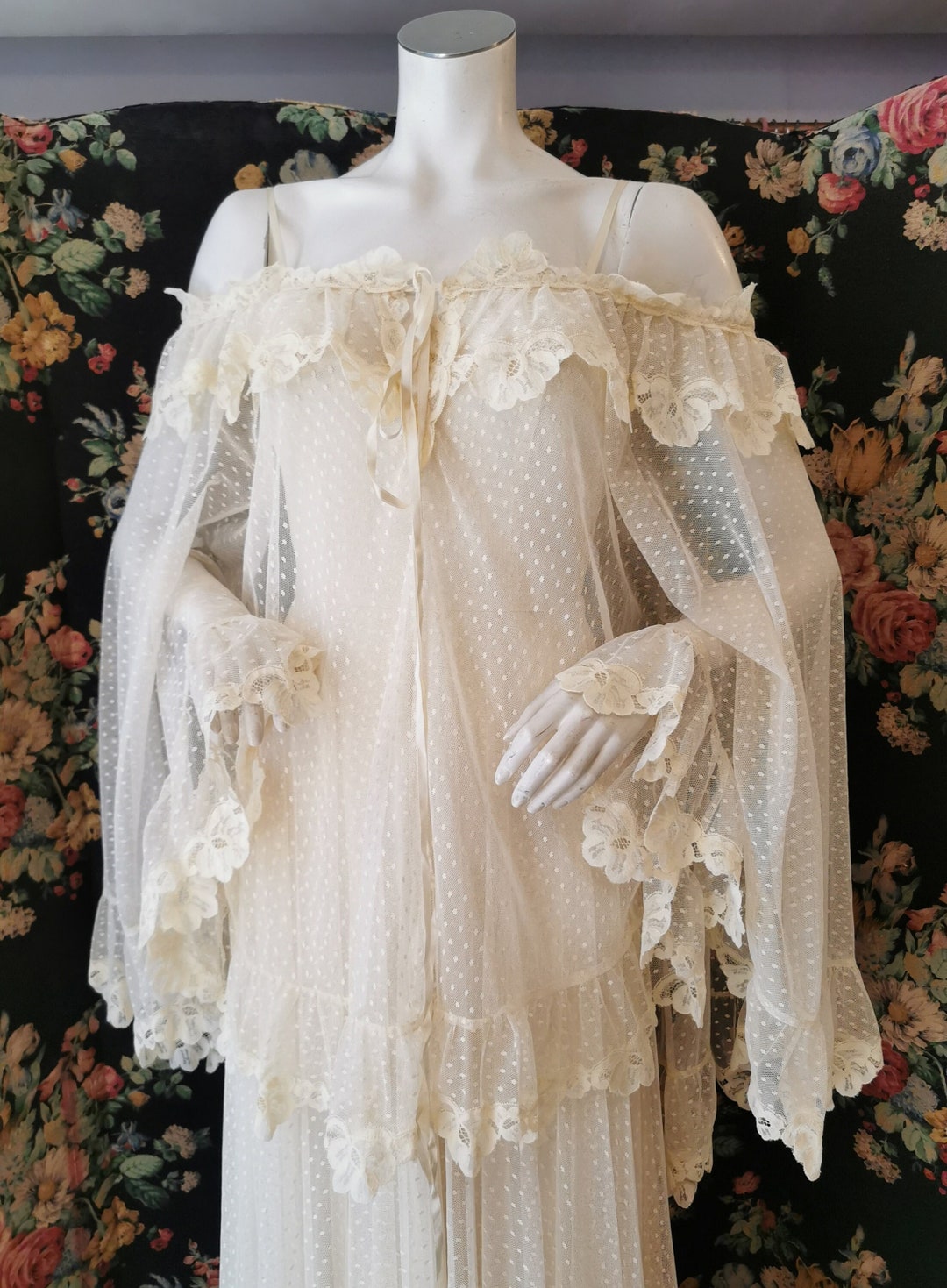 Frank Usher Butterfly Cape Wedding Dress - Etsy