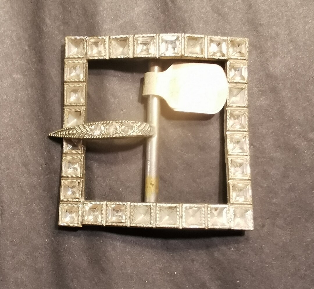 1930s Square Paste Crystal Belt Buckle - Etsy