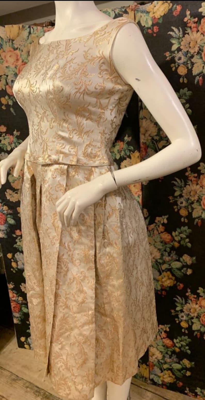 1960s Gold Brocade Cocktail Dress by Robert Dorland - Etsy