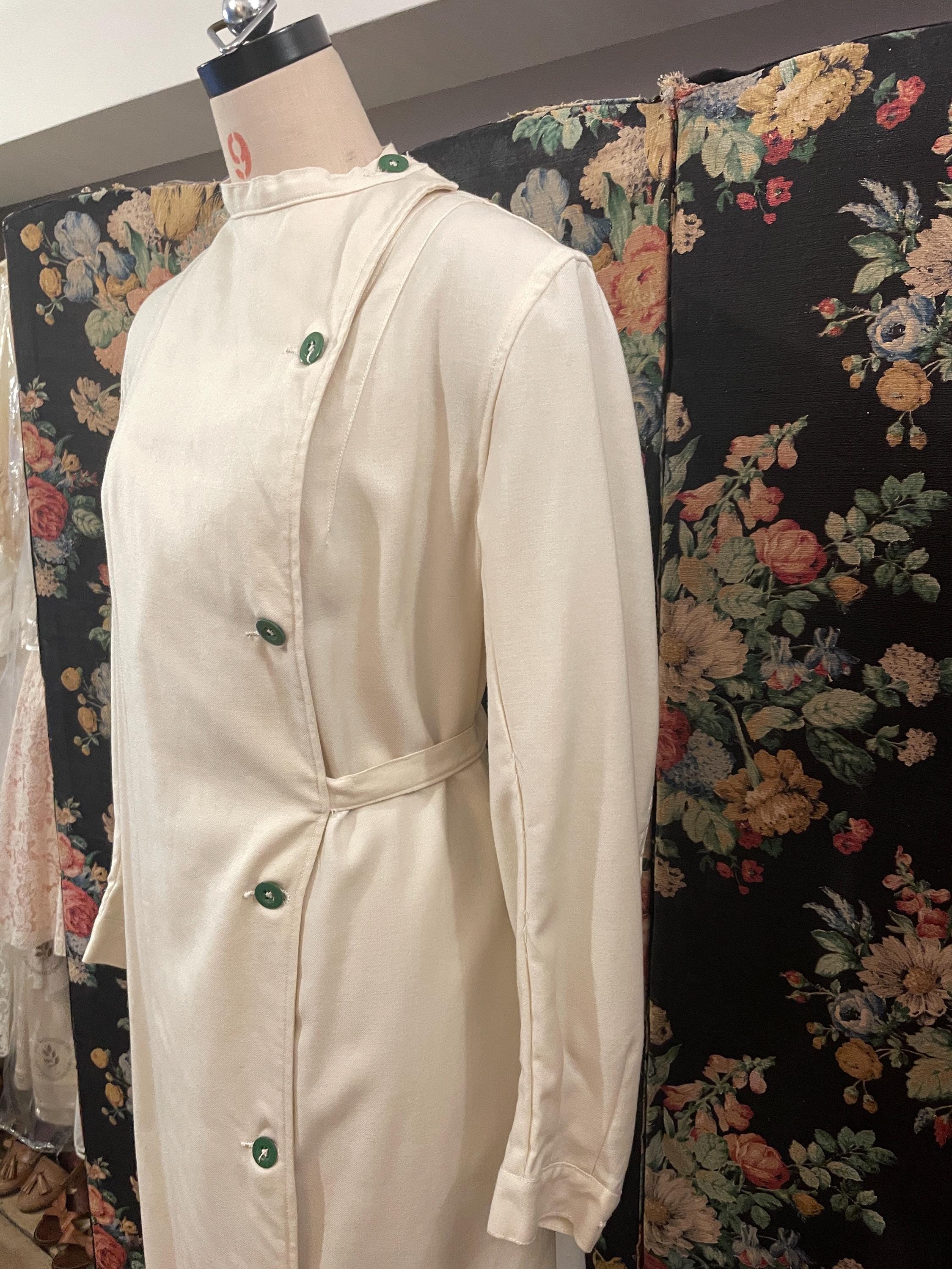 1920s White Wool Driving Coat, Vintage Ladies Utility Jacket - Etsy