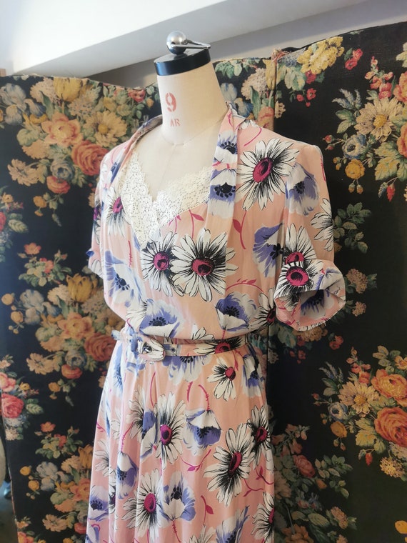 1950s Alice Edwards floral dress - Gem