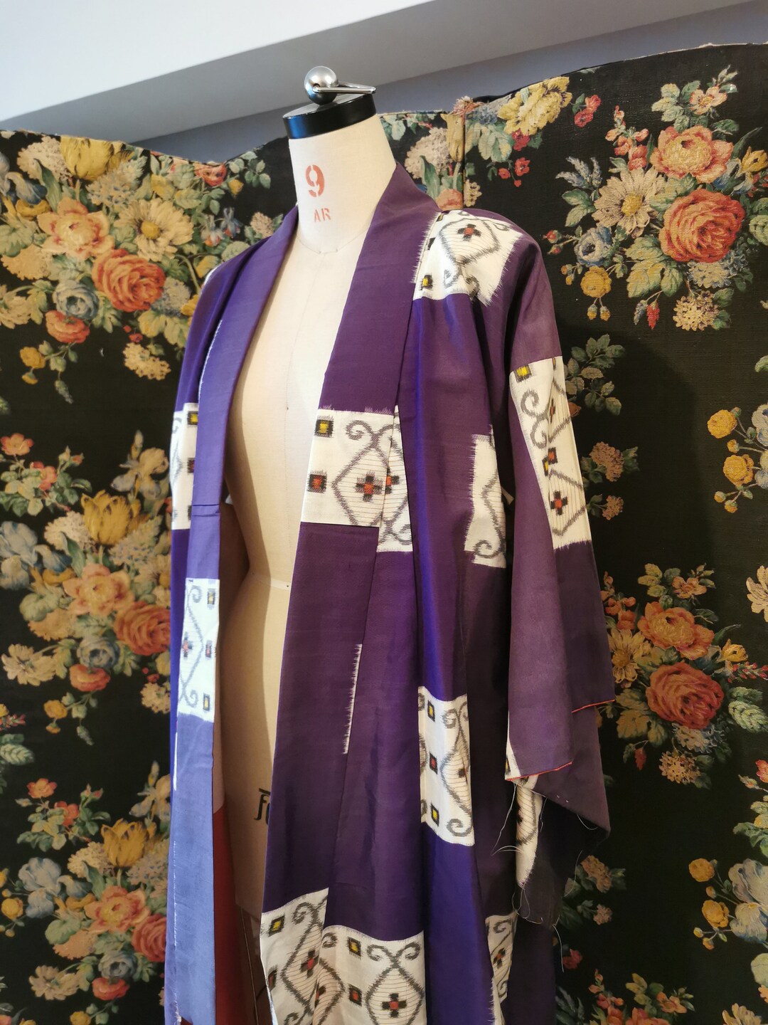 Antique Kimono With Unique Geometric Print - Etsy