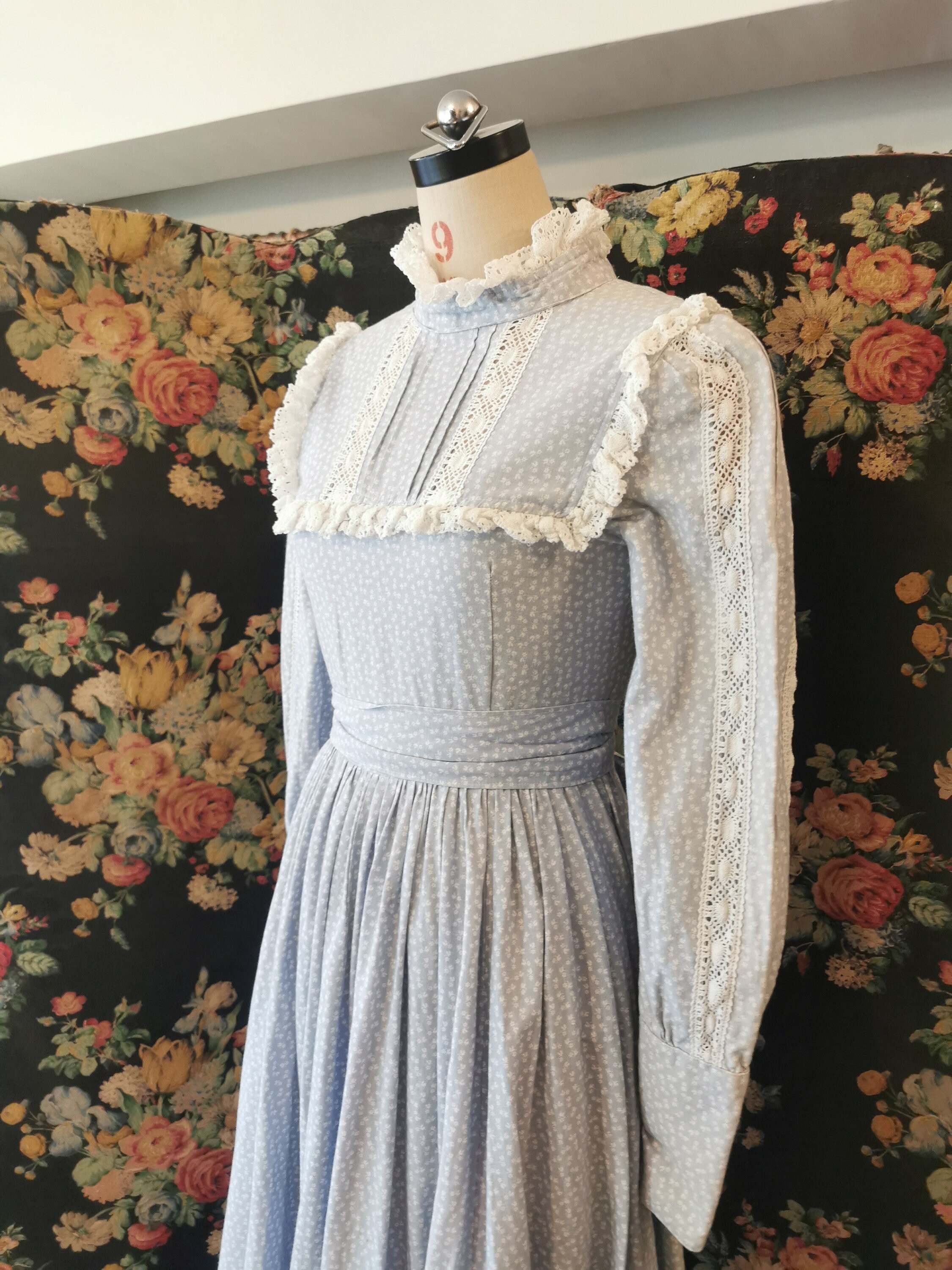 Laura Ashley’ Made in Wales’ Classic 70s Light Blue Prairie Dress - Etsy