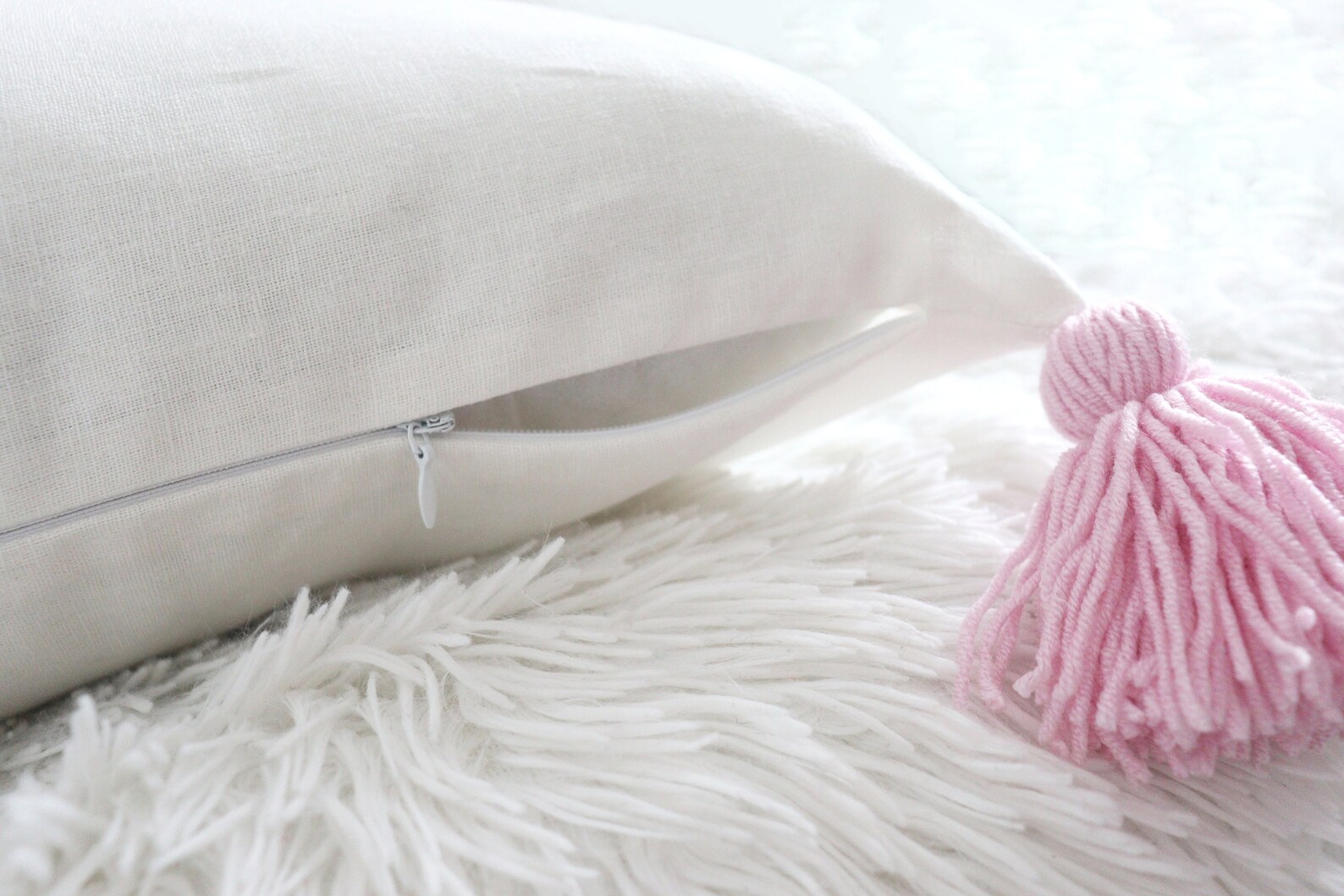 Tassel Pillow Cover Boho Tassel Pillow Cover Milk Boho - Etsy