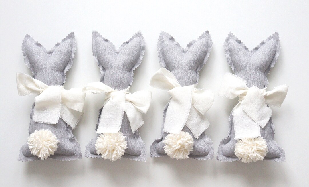 Easter Bunny Decor Stuffed Bunny Easter Tiered Tray Decor Easter Basket ...