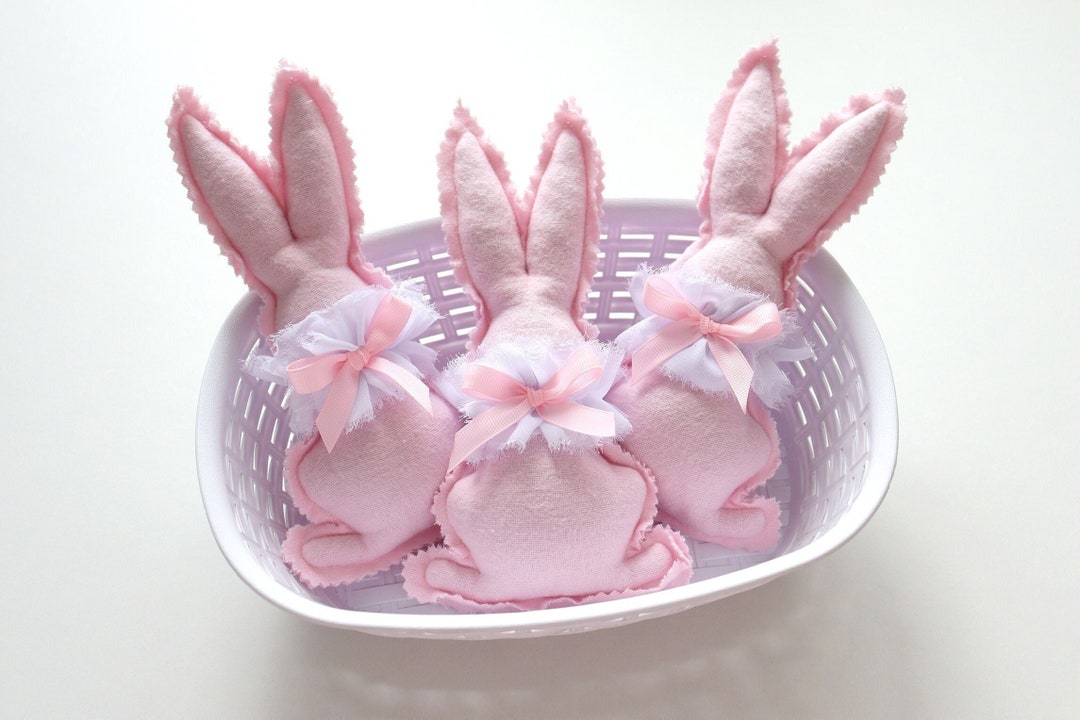 Easter Bunny Decor Stuffed Bunny Easter Tiered Tray Decor Easter Basket ...