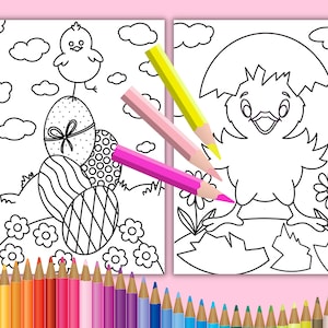 30 Easter Coloring Pages, Easter Egg Coloring Pages for Kids, Easter ...