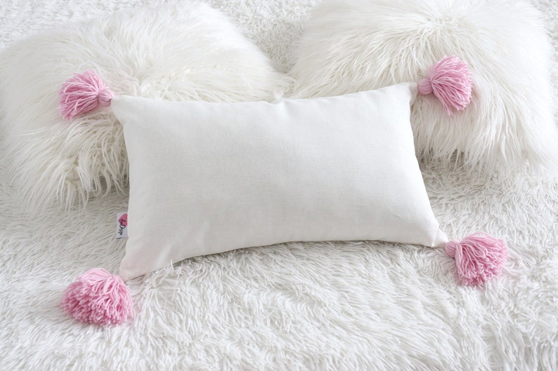 Tassel Pillow Cover Boho Tassel Pillow Cover Milk Boho - Etsy