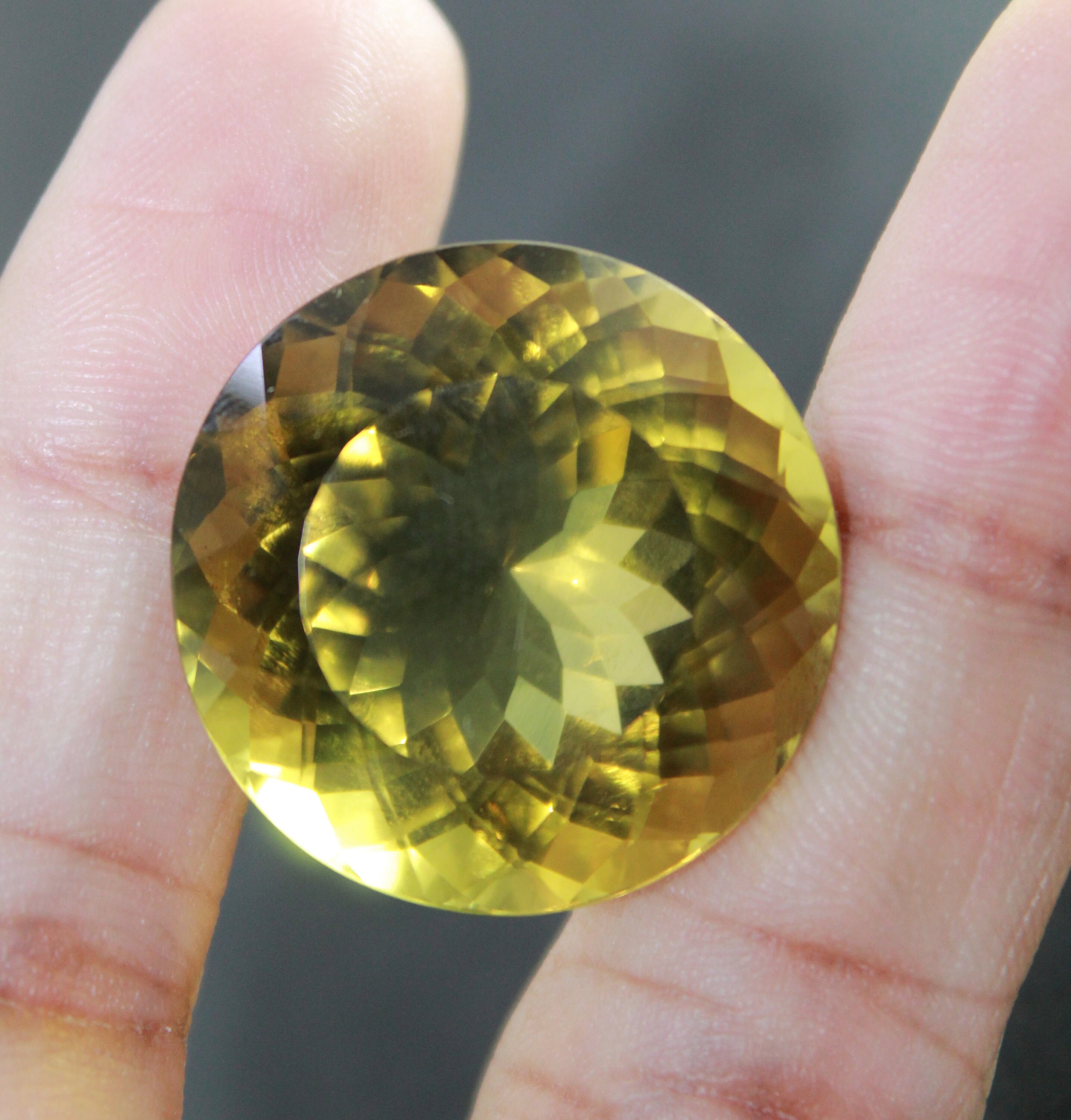 Oro verde natural topacio de limón corte piedra redonda | Etsy