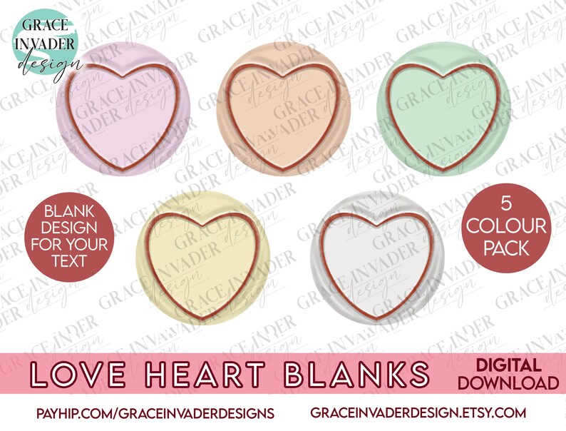 Blank Heart Pack - Digital Download - Etsy