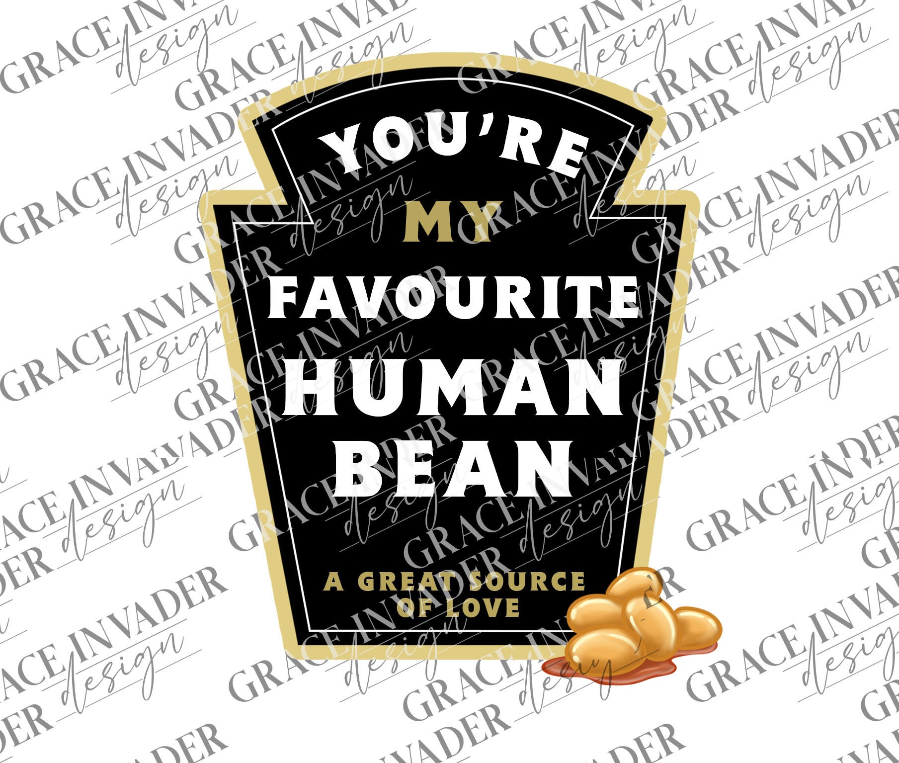 You're My Favourite Human Bean - Digital Download - Etsy