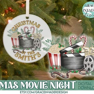 Christmas Movie Night - Digital PNG Download - Etsy