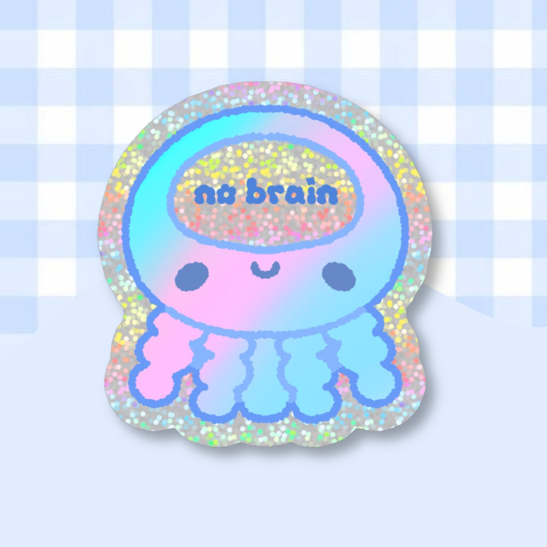 No Brain Sticker - Etsy